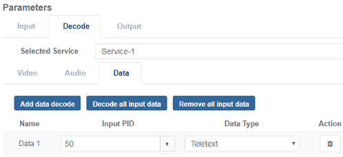 Configure the decoding – MediaKind
